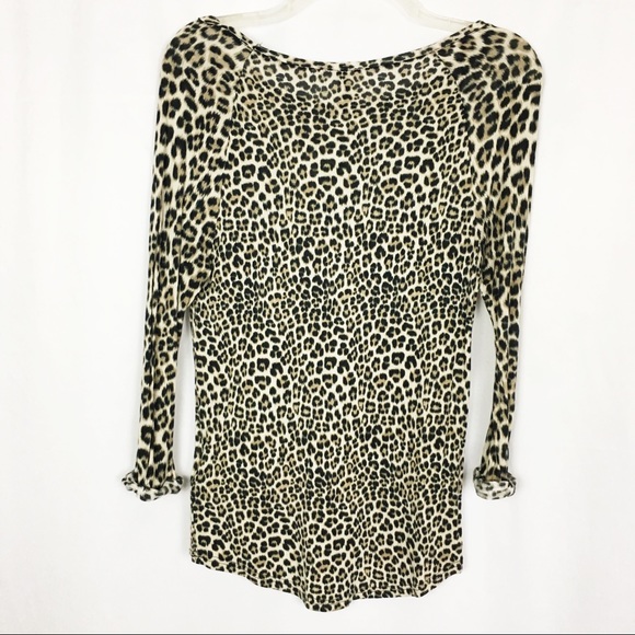 H&M | Tops | Hm Divided Leopard Print Knit Top Xs | Poshmark